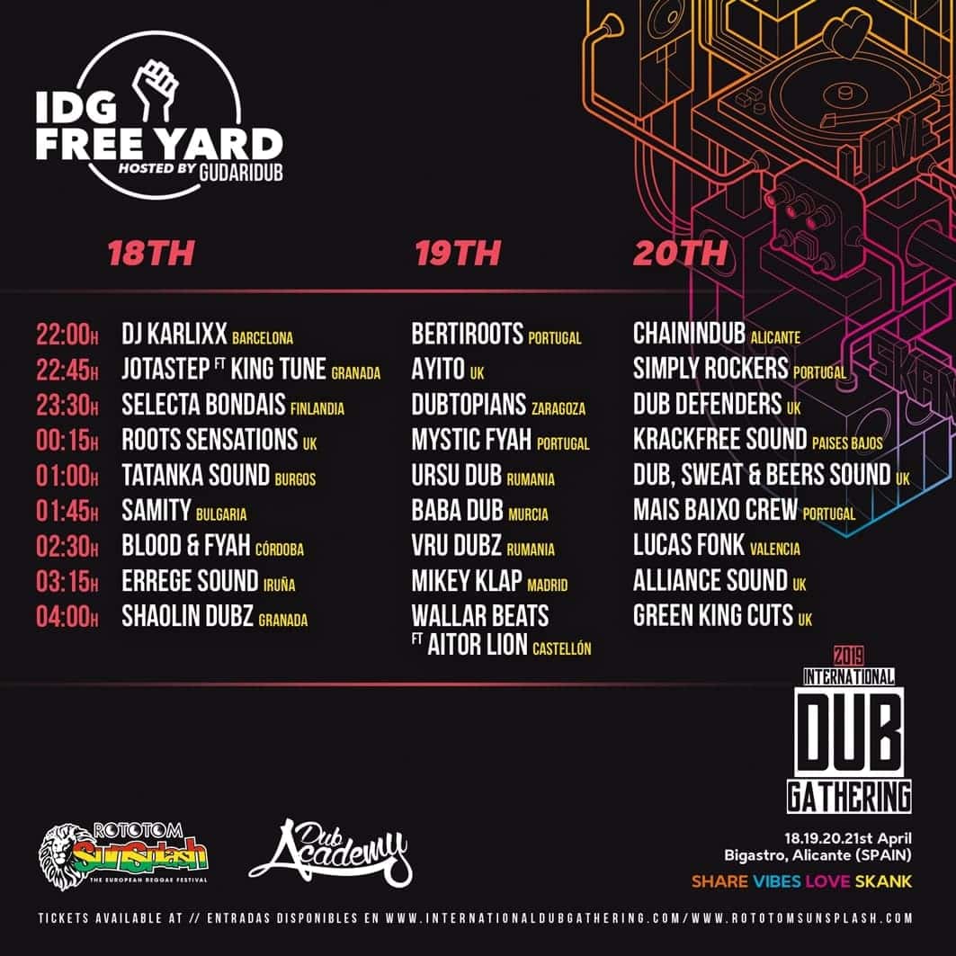 Line up - International Dub Gathering